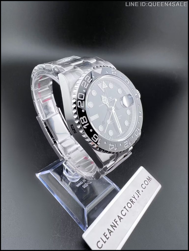 CLEANクリーン工場 ROLEXロレックスGMTマスター Ⅱ 116710LN 40mm黒ベゼル ブラック文字盤グリーン針 1:1精度 ...