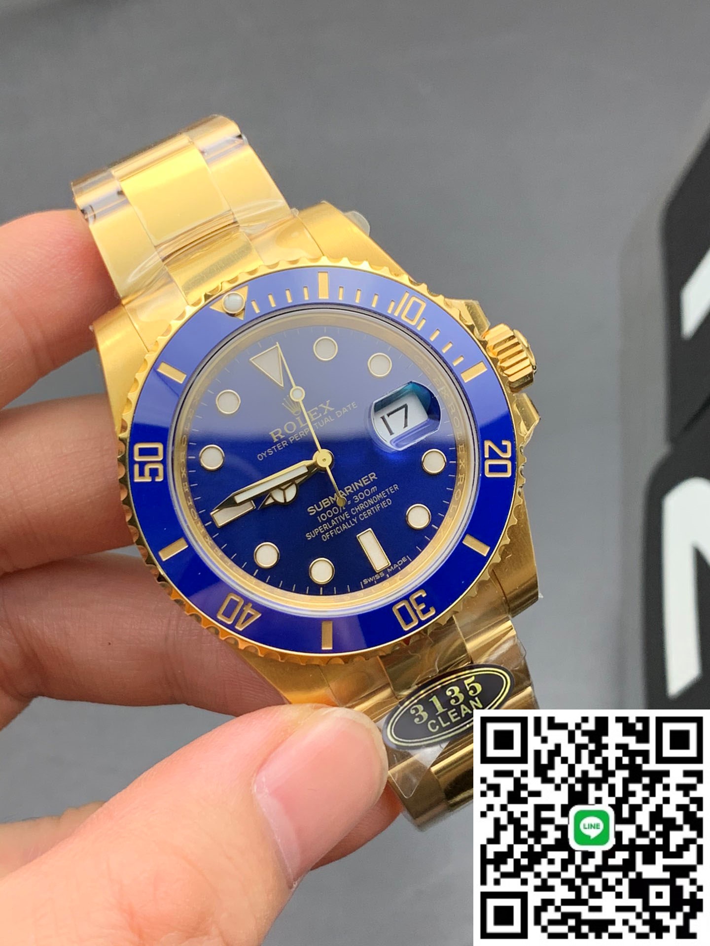 CLEANクリーン工場 ROLEXロレックスサブマリーナデイト40mm 116618LB ゴールド ブルー文字盤 1:1級 - CLEAN工場 ...