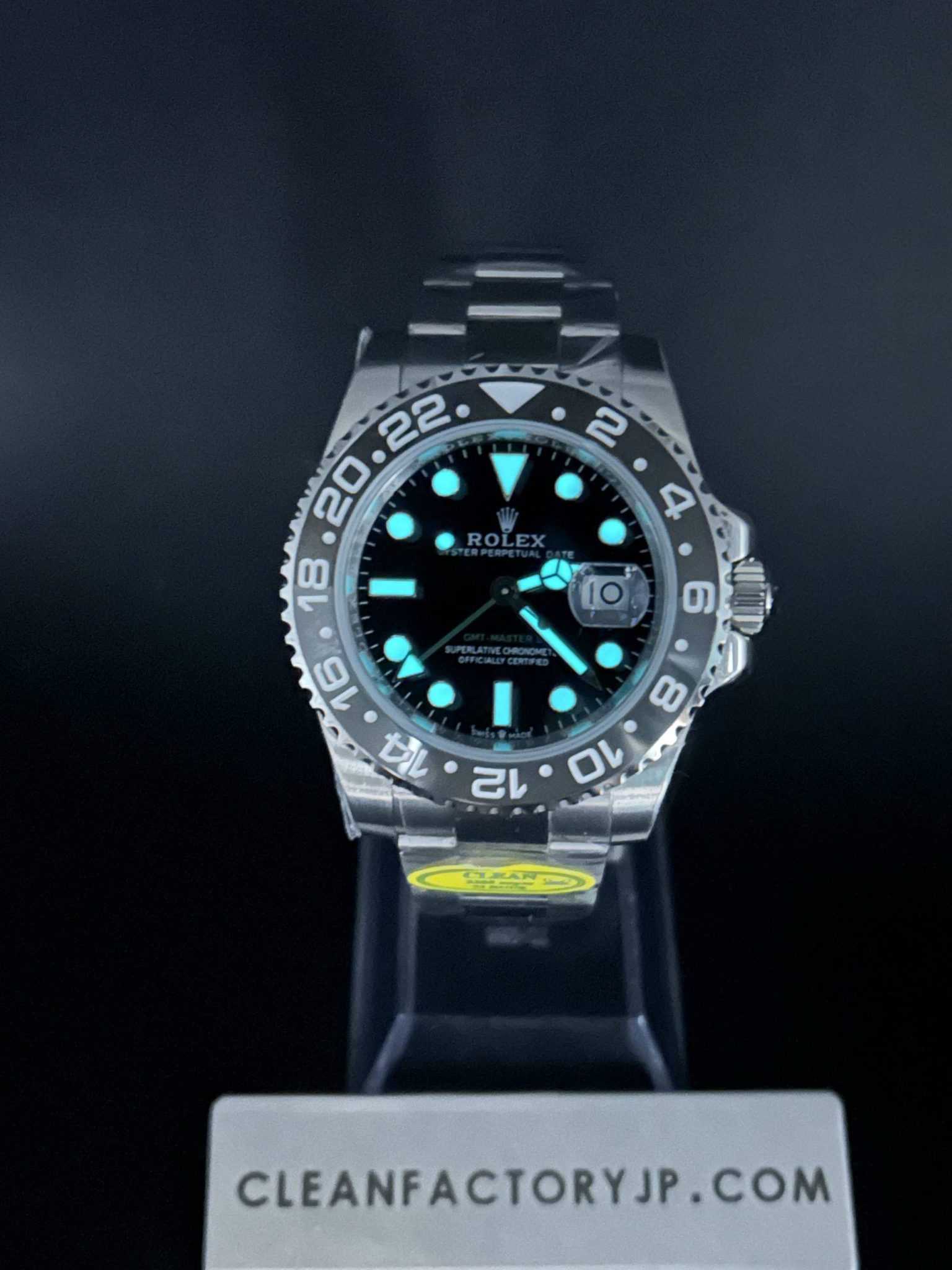 CLEANクリーン工場 ROLEXロレックスGMTマスター Ⅱ 126710GRNR 40mm ブラック/グレーベゼル グリーン針 1:1精度 ...