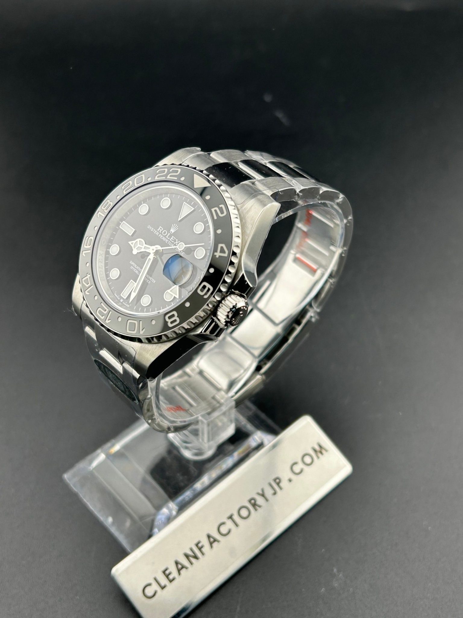 CLEANクリーン工場 ROLEXロレックスGMTマスター Ⅱ 126710GRNR 40mm ブラック/グレーベゼル グリーン針 1:1精度 ...